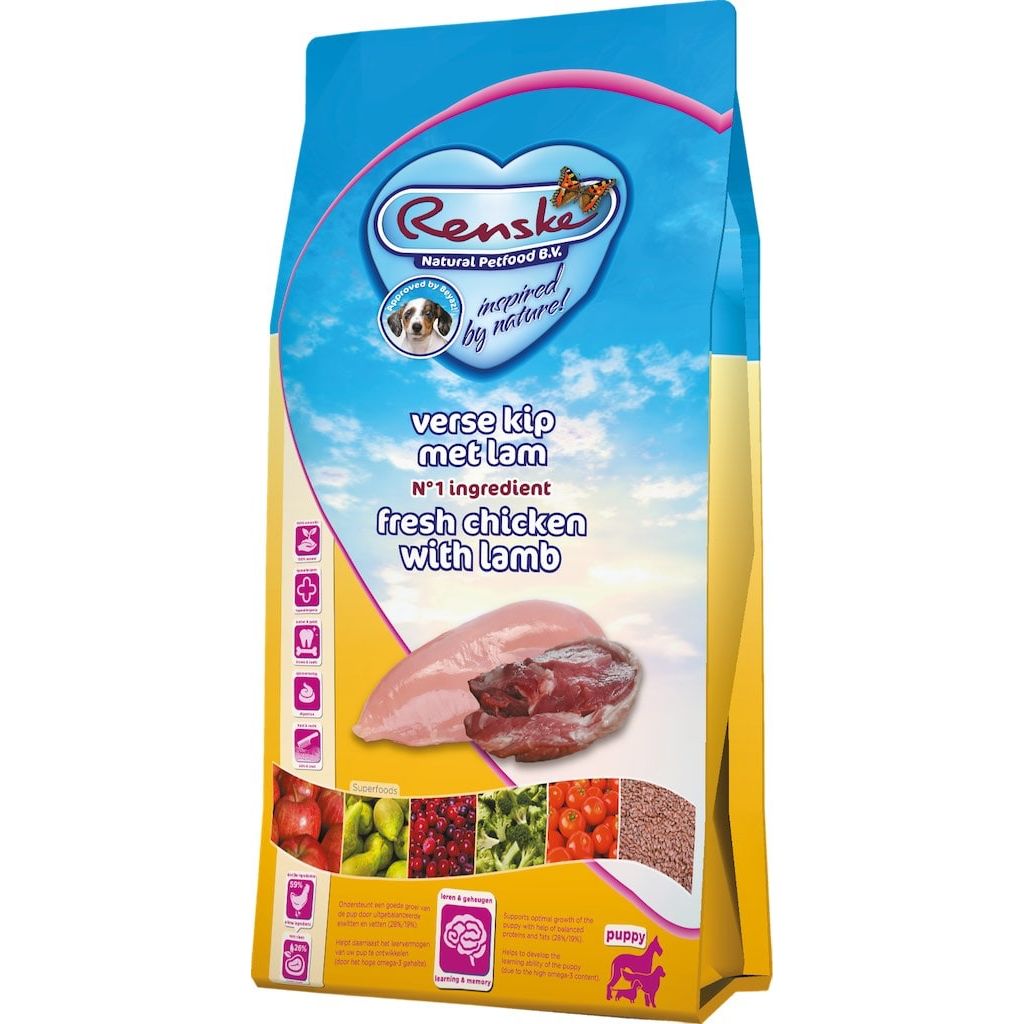 Renske Super Premium Puppy Kip & Lam Hondenvoer Bestellen – Milo